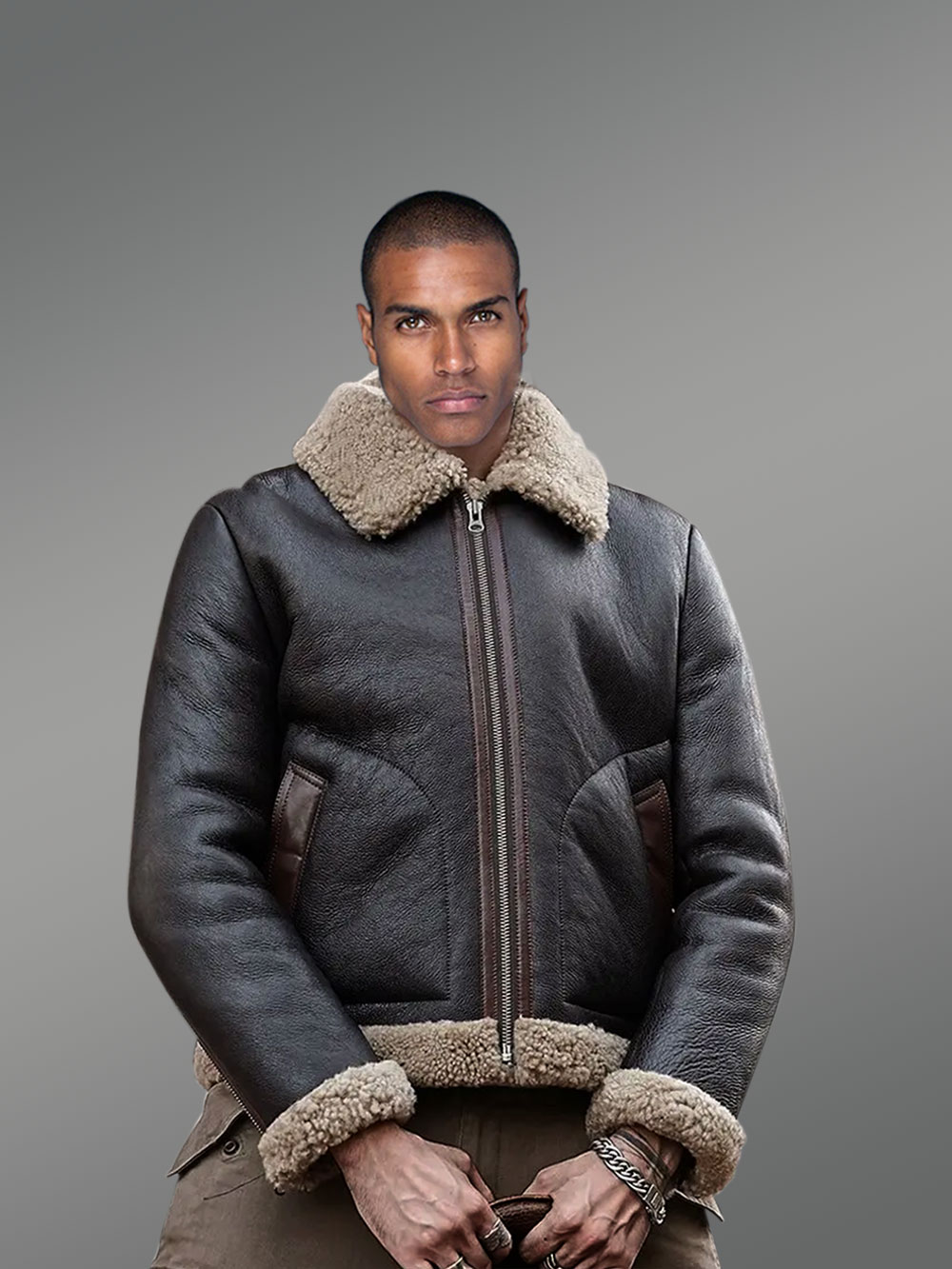 Double-Sided Shearling Jacket with Flawless Finish