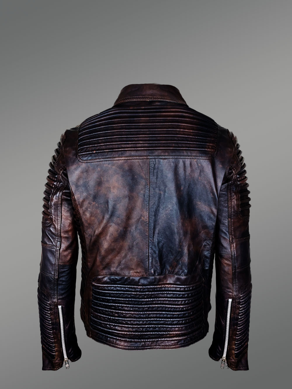 Classy and tasteful Italian-finish leather Jacket in coffee for men who ...