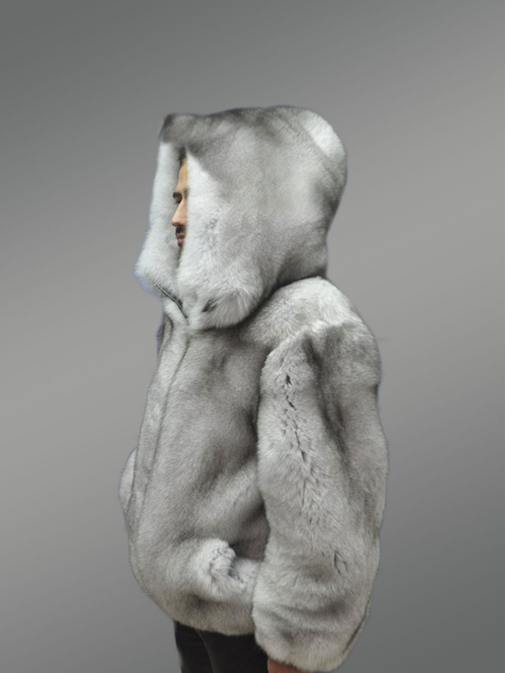 Mens Full Skin Fox Fur Jacket for Trendsetting Looks