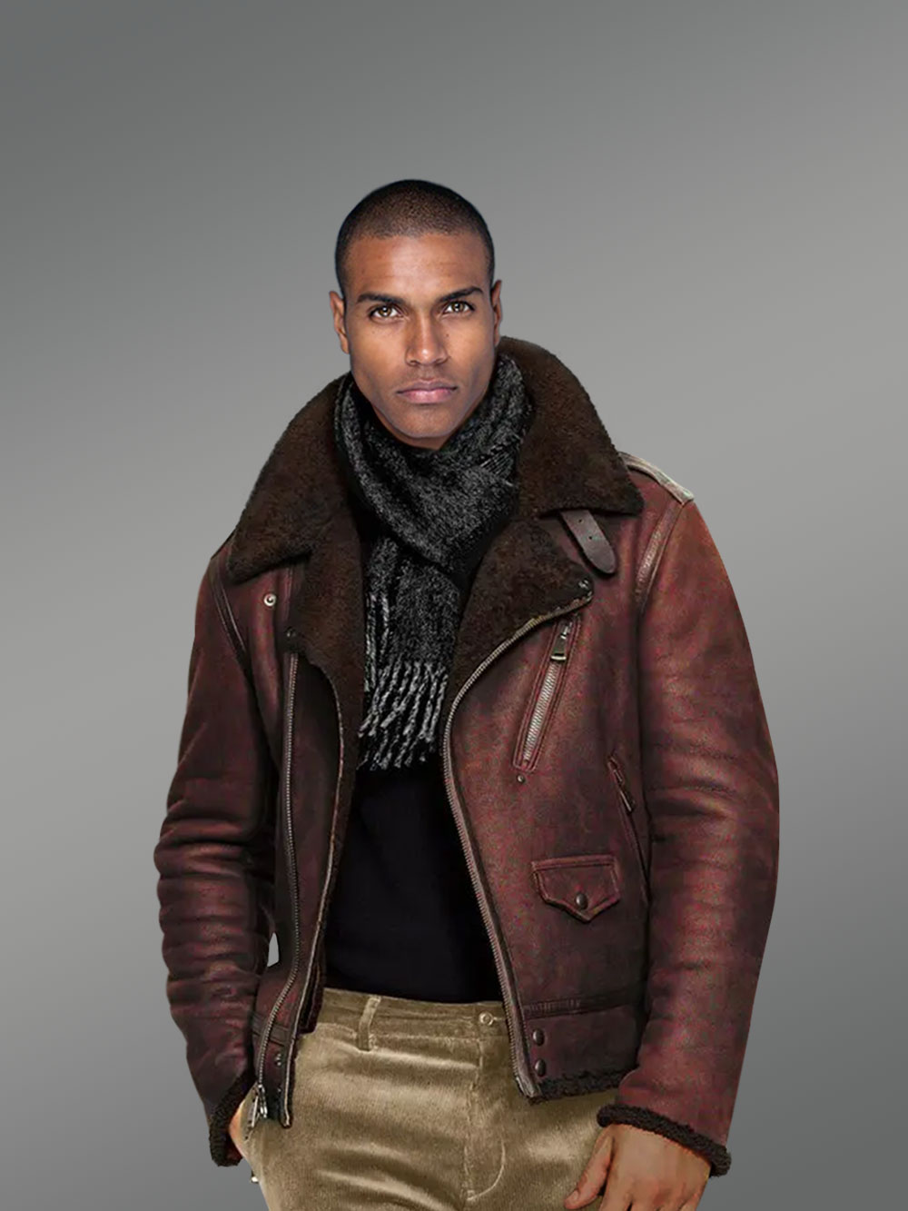 Men’s Authentic Shearling Jacket Flawlessly Designed
