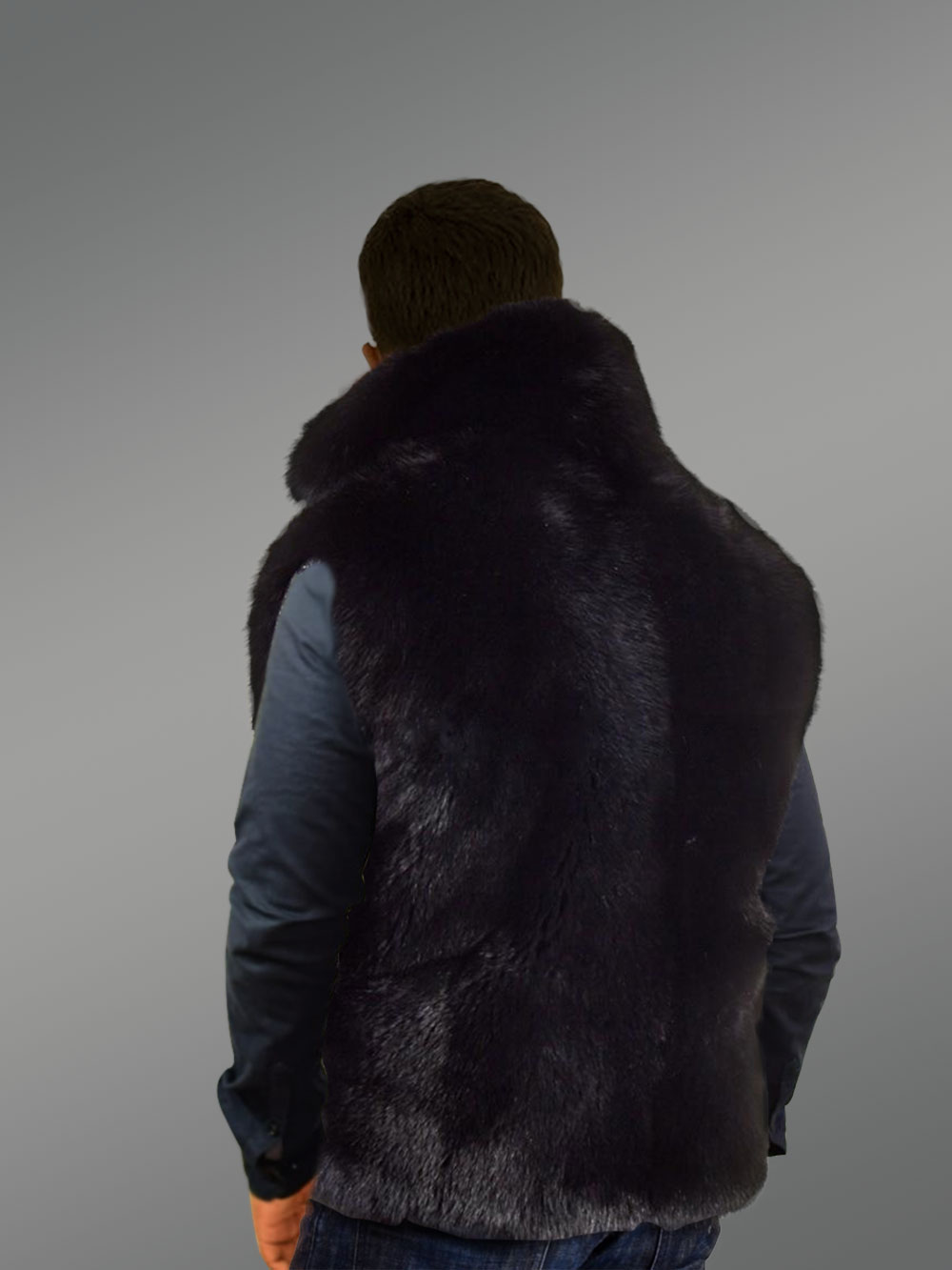 Original Fur vests in black for bold and stylish men