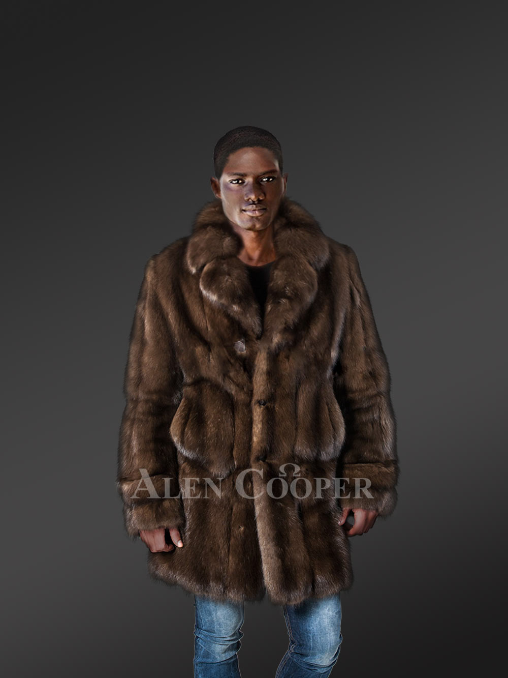 Sable Fur Coat Jacket Fusing Style with Functionality for Men