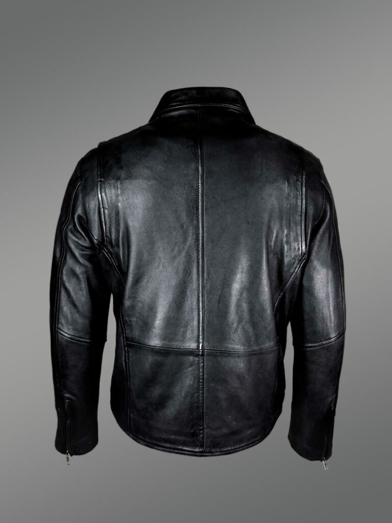 Mens Black Lambskin Leather Jacket